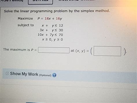 Answered Solve The Linear Programming Maximize Bartleby