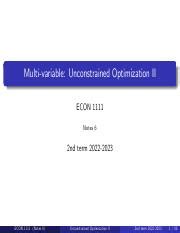 Mastering Unconstrained Optimization Concavity Convexity Course Hero