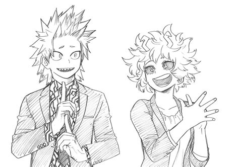 Kirishima And Mina Colored By Me Rbokunoheroacademia