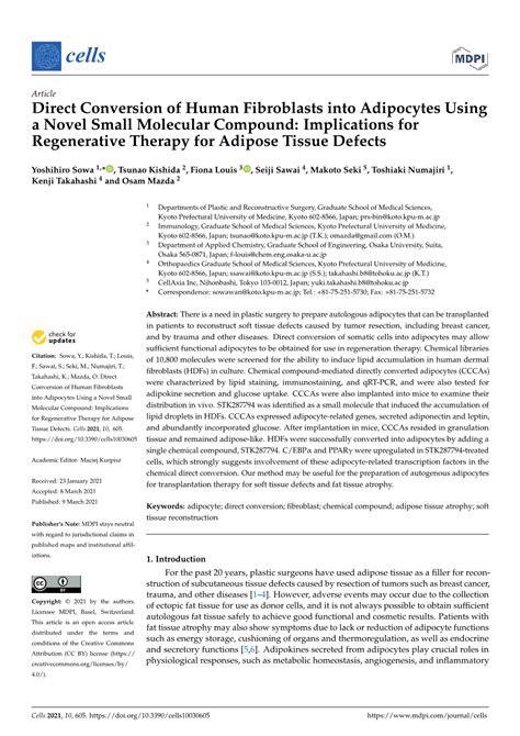 Direct Conversion Of Human Fibroblasts Into Adipocytes Using A Novel Small Molecular Compound