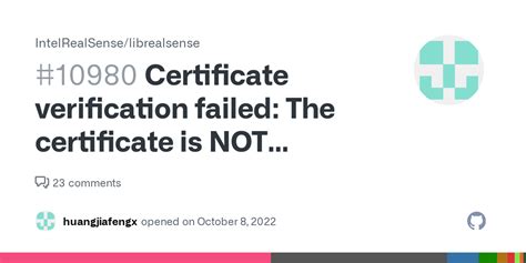 Certificate Verification Failed The Certificate Is NOT Trusted For