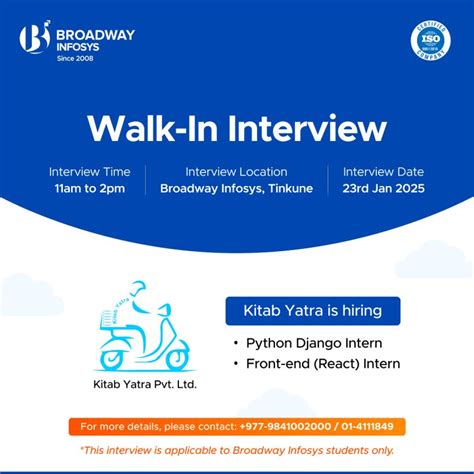 Broadway Infosys On Linkedin Walkininterview Jobopportunity