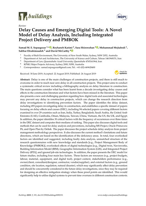 pdf delay causes and emerging digital tools a novel model of delay