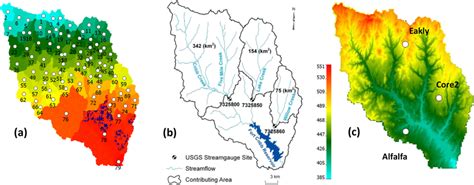 Swat Model Spatial Discretization And Monitoring Sites A Swat Model