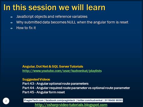Sql Server Net And C Video Tutorial Javascript Objects And Reference Variables Slides