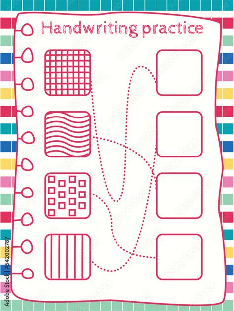 Grafika Wektorowa Stock Handwriting Practice With Pencils And