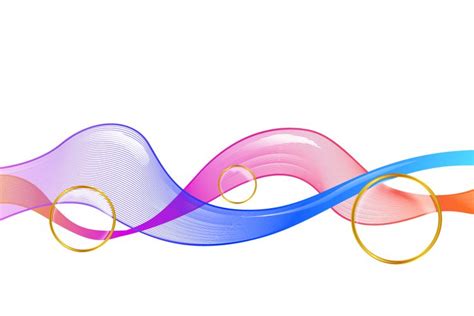 Abstract Flow Of Colorful Dynamic Waves Design