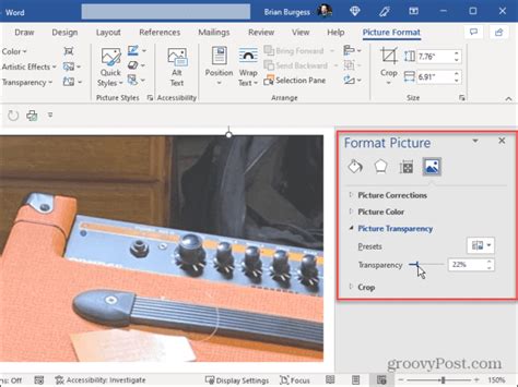 How To Make An Image Transparent In Word