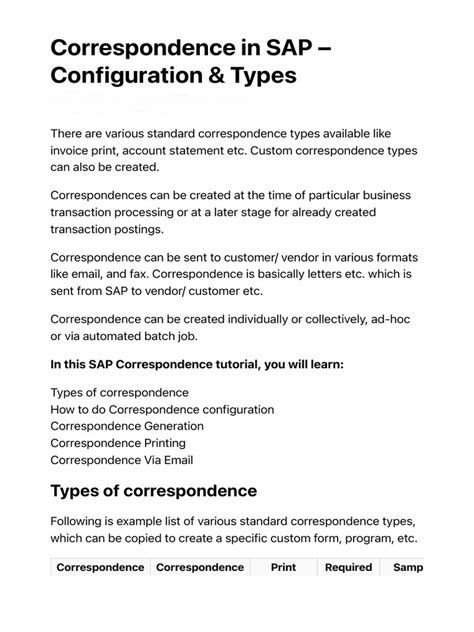 Correspondence In Sap Pdf Accounts Payable Computing