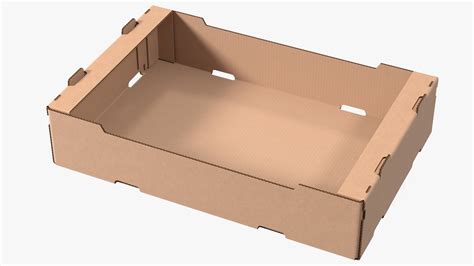 Stackable Corrugated Cardboard Fruit Tray 3d Model 24 3ds Blend