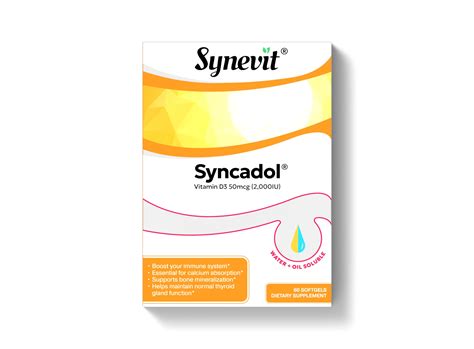 Syncadol Vitamin D3 50mcg 2000iu 30 Softgels
