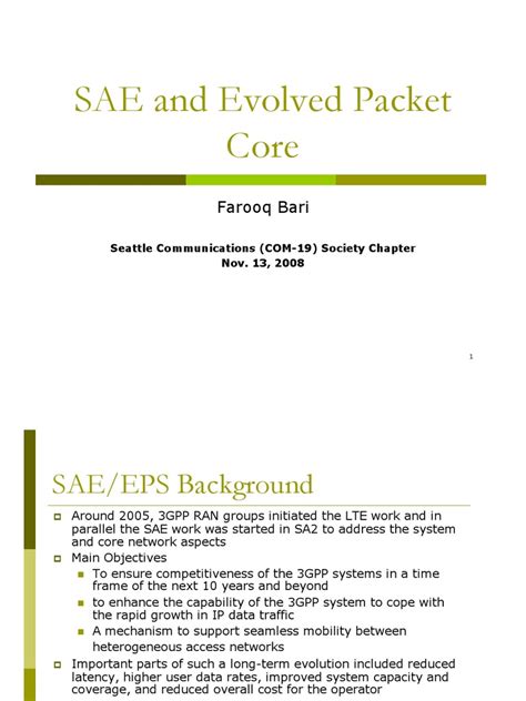 Ieee Sae And Enhanced Packet Core Pdf Communications Protocols