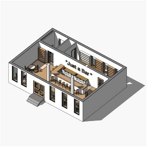 Bar Counter Revit Model At Lauren Harris Blog
