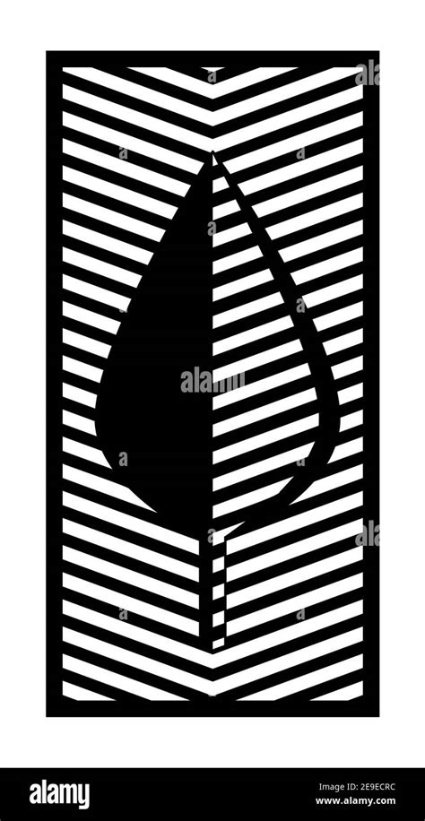 Cnc Pattern With Leaf Decorative Panel Screen Wall Vector Cnc Leaf