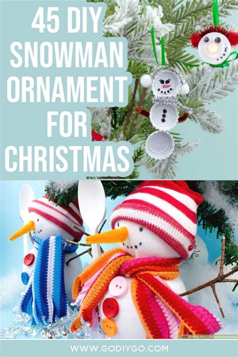 55 Diy Snowman Ornament For Christmas Godiygocom Diy Snowman