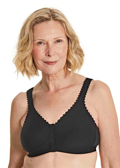 Front Fasten Bra Popper Black 1010 Comfi Bra The Able Label