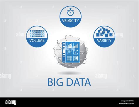 Big Data Volume Variety Velocity Vector Illustration Stock Vector Image And Art Alamy