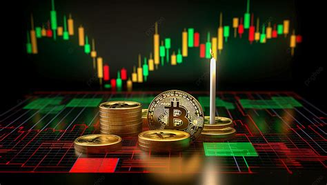 Bitcoin Cryptocurrency Trading Chart With Candlestick Graphs Background Bitcoin Trading Chart