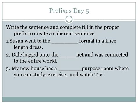 Bellringers Prefixes April Ppt Download