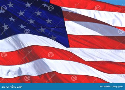 De Amerikaanse Vlag Van Verenigde Staten Of Stock Foto Afbeelding