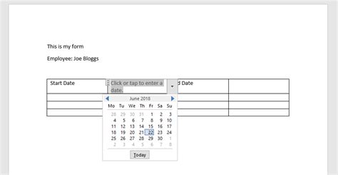 Word Adding A Date Picker In A Microsoft Word Document Technicaone