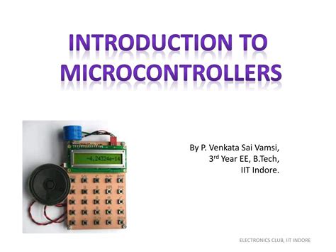 Introduction To Microcontrollers Ppt
