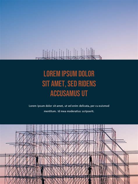 중장비 건설 창의적인 파워포인트 프레젠테이션