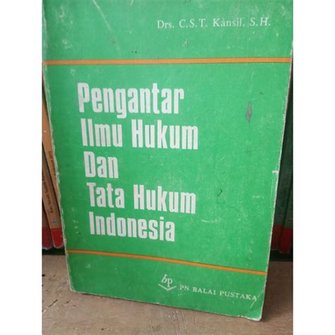 Jual Buku Pengantar Ilmu Hukum Dan Tata Hukum Indonesia Karangan Drs C