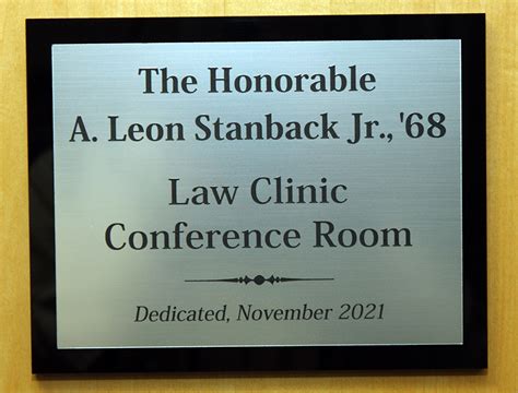 Nccu Law School Names Legal Clinic Conference Room In Honor Of Judge A Leon Stanback Jr