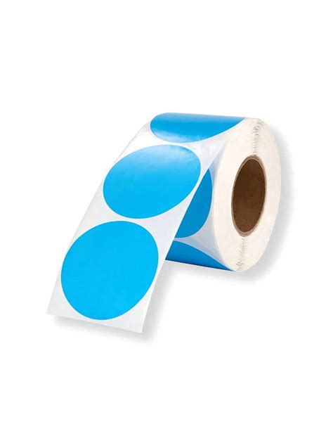50x50mm Blue Circular Thermal Label Printing Paper Multifunctional