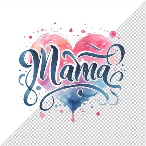 Mama Text Illustration Premium Ai Generated Psd