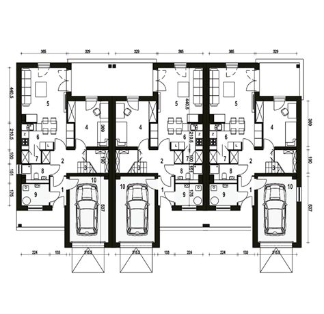 Gotowy Projekt Makolągwa Z Garażem 1 St Szeregówka A Sz 95 1 M² Planz Pl