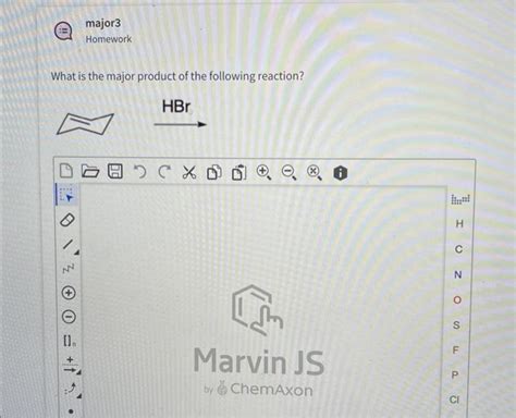 Solved Major3 Homework What Is The Major Product Of The Chegg