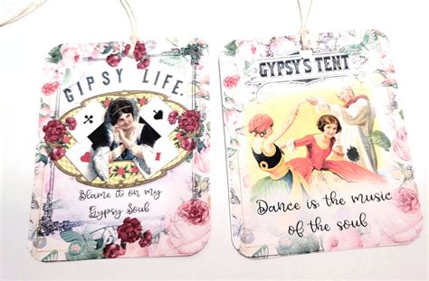 Gypsy T Tags Variety Set 9 Beautiful Gypsies Positive Gypsy Text Romantic Gypsy Stationary