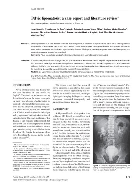 Pdf Pelvic Lipomatosis A Case Report And Literature Review