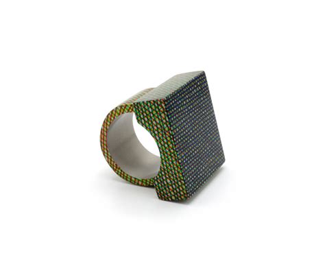 Multi Color Square Grid Ring Gallery Loupe