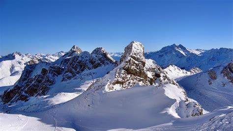 Wallpaper Mountains Snow Winter Road Traces Hd Picture Image