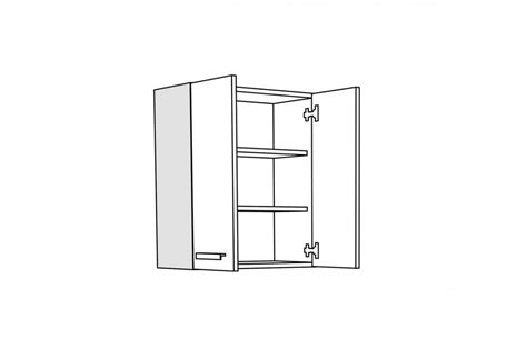 Кухненски шкаф горен с две врати In V60 сив • Модулна кухня In сива • Мебели Монема