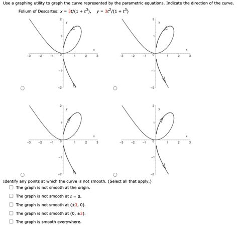 Solved Use A Graphing Utility To Graph The Curve Represented