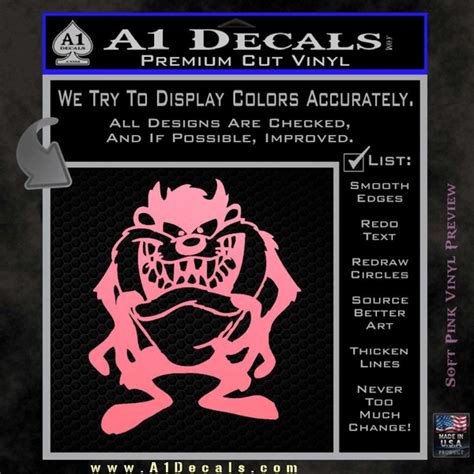 Taz Decal Sticker D3 Tasmanian Devil A1 Decals
