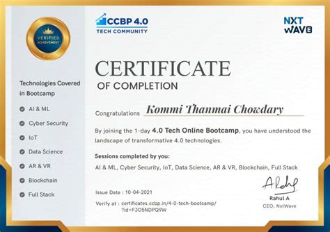 Thanmai Chowdary Kommi On Linkedin Nxtwave Ccbp