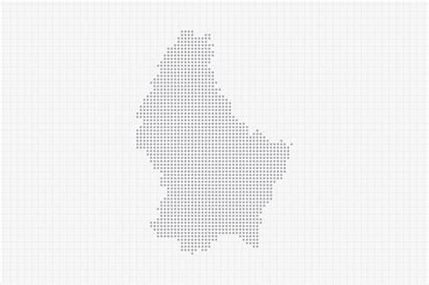 회색으로 표시된 룩셈부르크의 픽셀 점선 지도입니다 하프톤 도트 컨셉 벡터 일러스트 레이 션 Eps10 0명에 대한 스톡 벡터