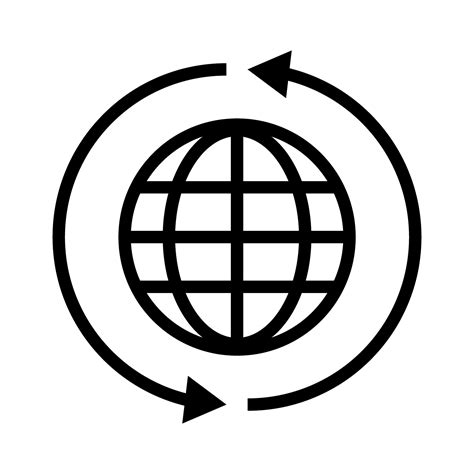 Browser Icon And Rotating Arrow Reload And Refresh Vector Vector Art At Vecteezy