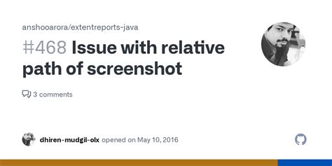 Issue With Relative Path Of Screenshot Issue 468 Anshooarora