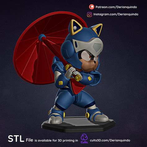 🗡️ Guido Samurai Pizza Cats Fanart・ 3d File For ・cults