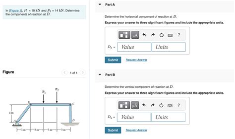 Solved In Figure 1 P1 10kn And P2 14kn Determine The