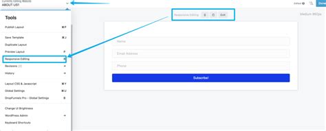 How To Use The Tool Menu Dropfunnels Support Home