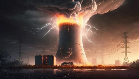 Premium Photo Nuclear Power Plant Generative Ai