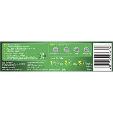 Berocca Energy Original Berry Flavour Effervescent Tablets 15 Pack Drakes Online Shopping Findon