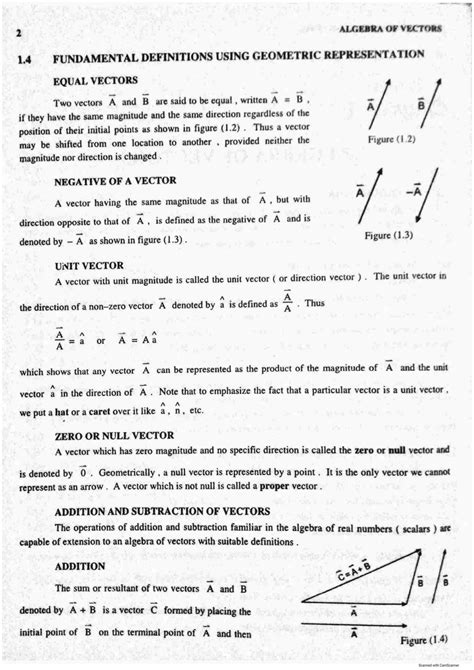 SOLUTION Vector Tensor Analysis Ch 1 Complete Notes Studypool